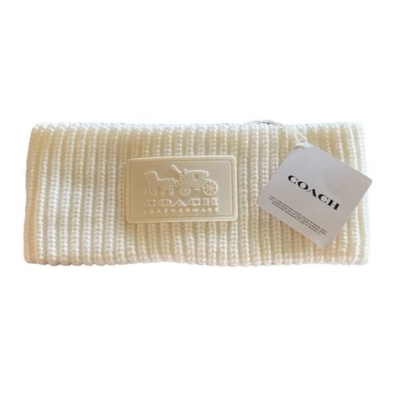 Coach | Accessories | Nwt Coach Logo Headband In Cream | Poshmark
